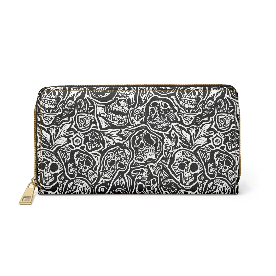 Trippy Tombstones Trippy Psychedelic Gothic Skulls Zipper Wallet Occult ...