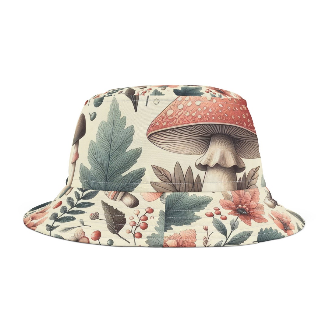Enchanted Funghi Mushroom Bucket Hat | Cottagecore Mushroom Hat ...
