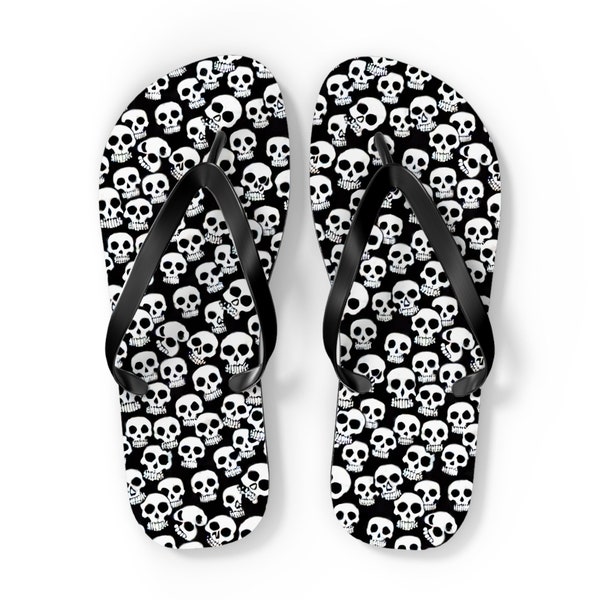 Skull Flip Flops - Etsy