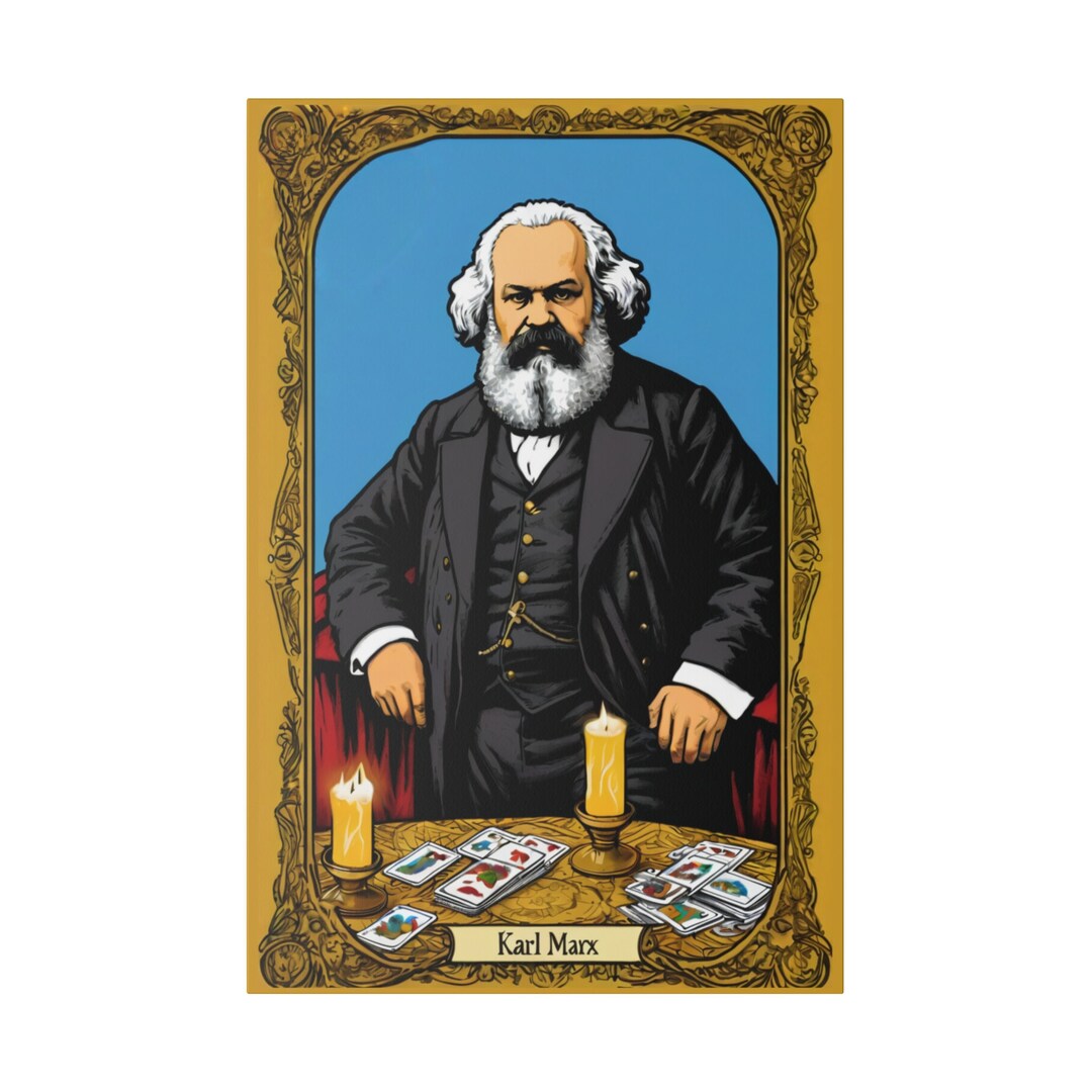 Karl Marx Reading Tarot Matte Canvas, Stretched, 0.75" Multiple Sizes ...