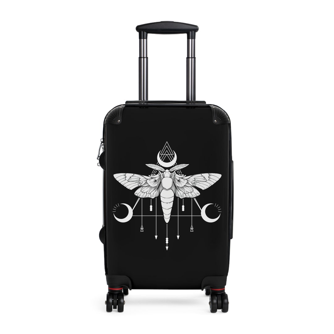 Goth Moth Moon Occult Crescent Dark Art Metal Gothic Pagan Suitcases - Etsy