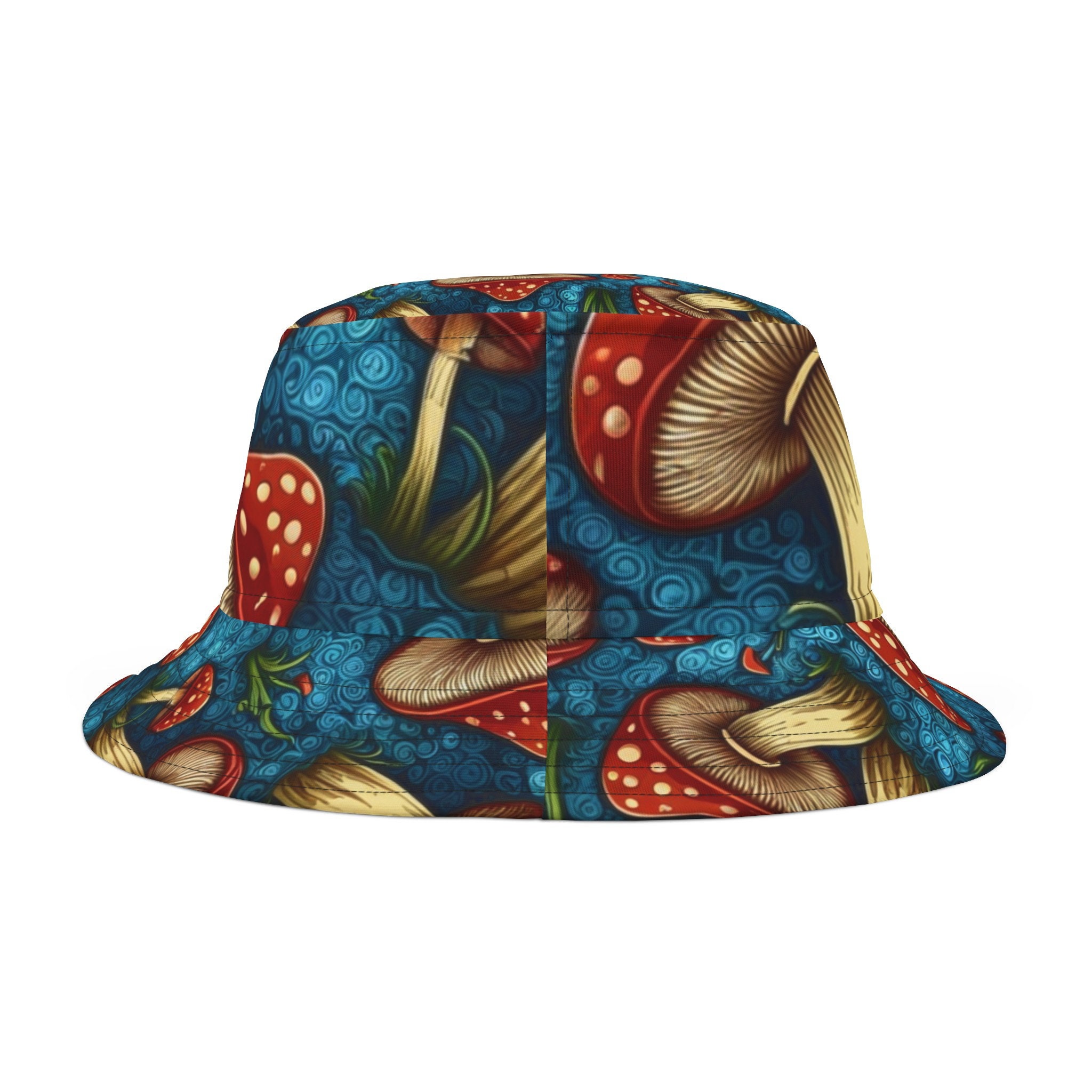 Whimsical Fungi Fantasy Mushroom Bucket Hat | Cottagecore Mushroom Hat ...