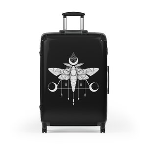 Goth Moth Moon Occult Crescent Dark Art Metal Gothic Pagan Suitcases - Etsy