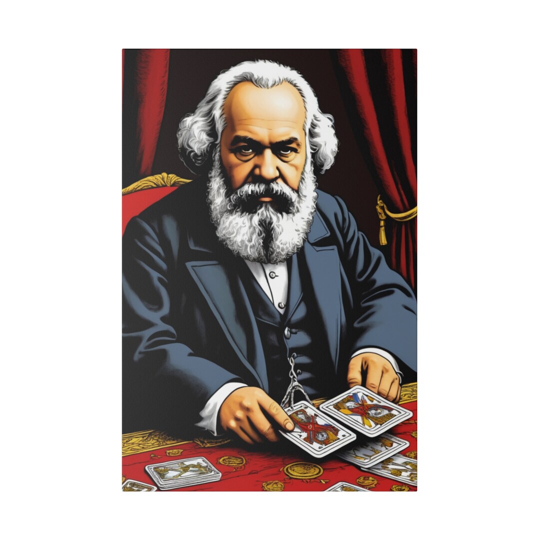 Karl Marx Tarot Card Reading Matte Canvas, Stretched, 0.75" Multiple ...