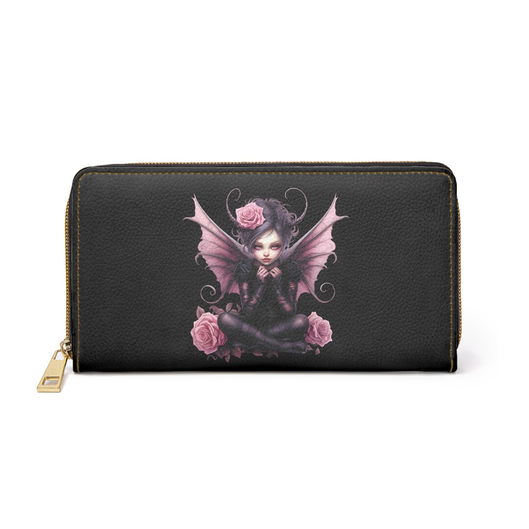 Shadowed Pink Fantasy Sprite: Pink Pastel Goth Fairy Black Zipper ...