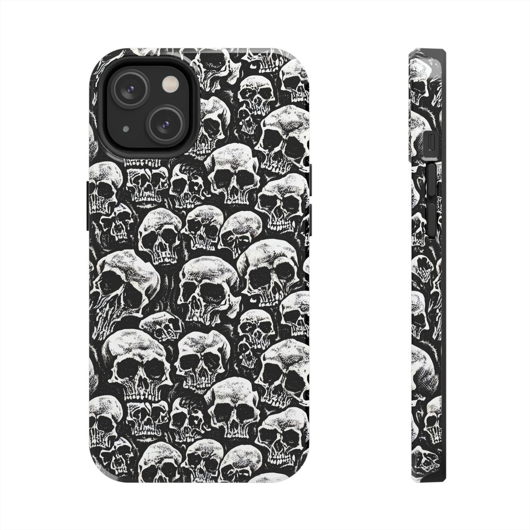 Skull Cemetery Psychedelic Gothic Skull Tough Phone Cases Skull Phone ...