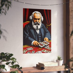 Karl Marx Doing A Tarot Reading Matte Vertical Poster Multiple Sizes ...