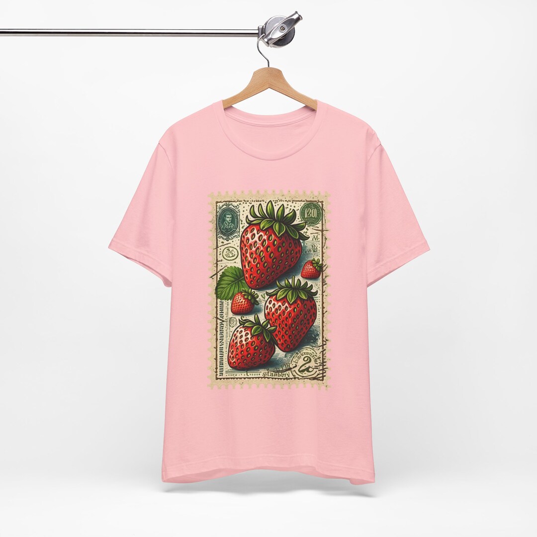 Camisa de fresa Vintage Sello de fresa Camisa Cottagecore Camisa de ...