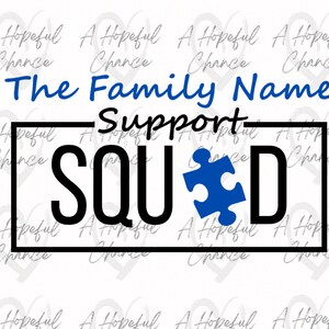 Personalized Autism Support Squad SVG, Autism Family SVG, Autism ...
