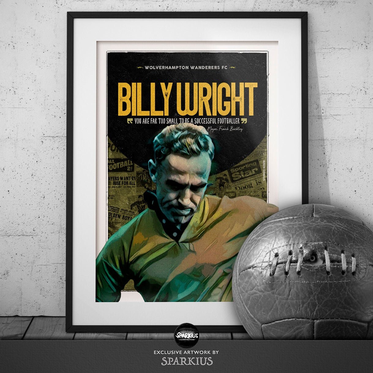 Billy Wright | Wolves FC | Fine Art Print - Etsy