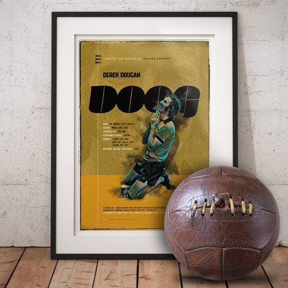 Derek Dougan Wolves FC Art Print | Etsy