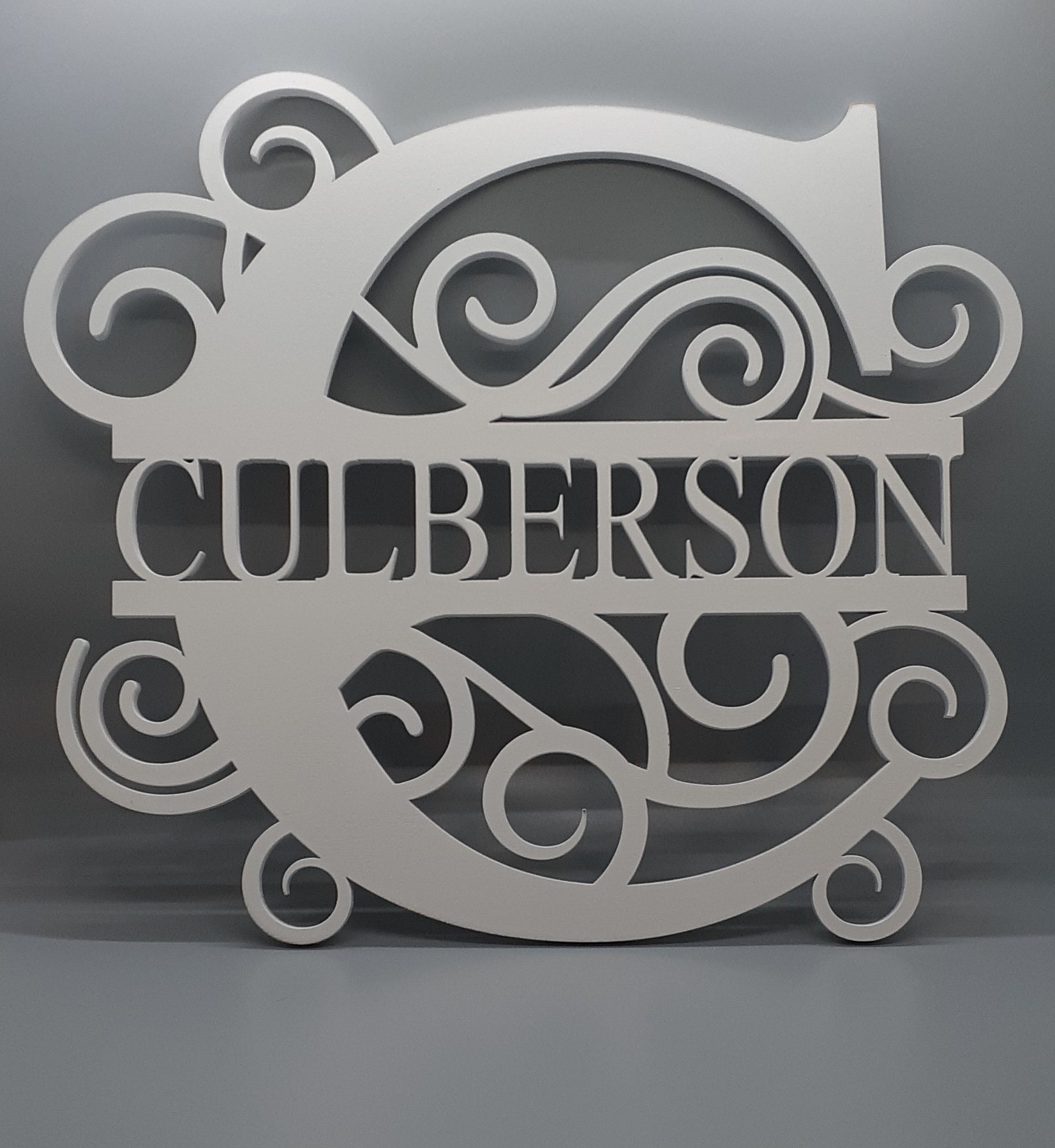 Split Letter Monogram - Etsy