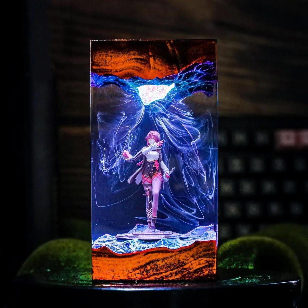 Kafka Honkai Star Rail Resin Lamp | Anime LED Night Light | Gamer Desk ...