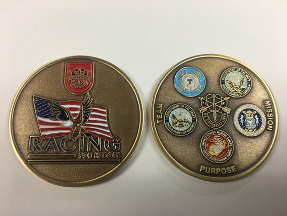 Racing For Heroes Challenge Coin | Etsy