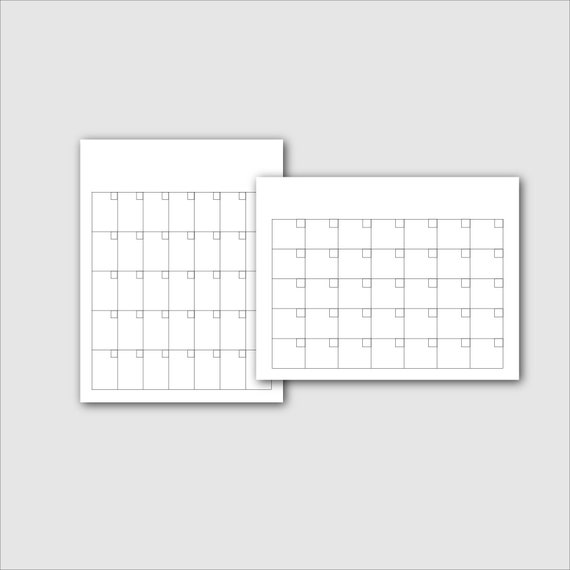 Calendars & Planners Paper Digital Undated Monthly Calendar 8.5x11 in ...