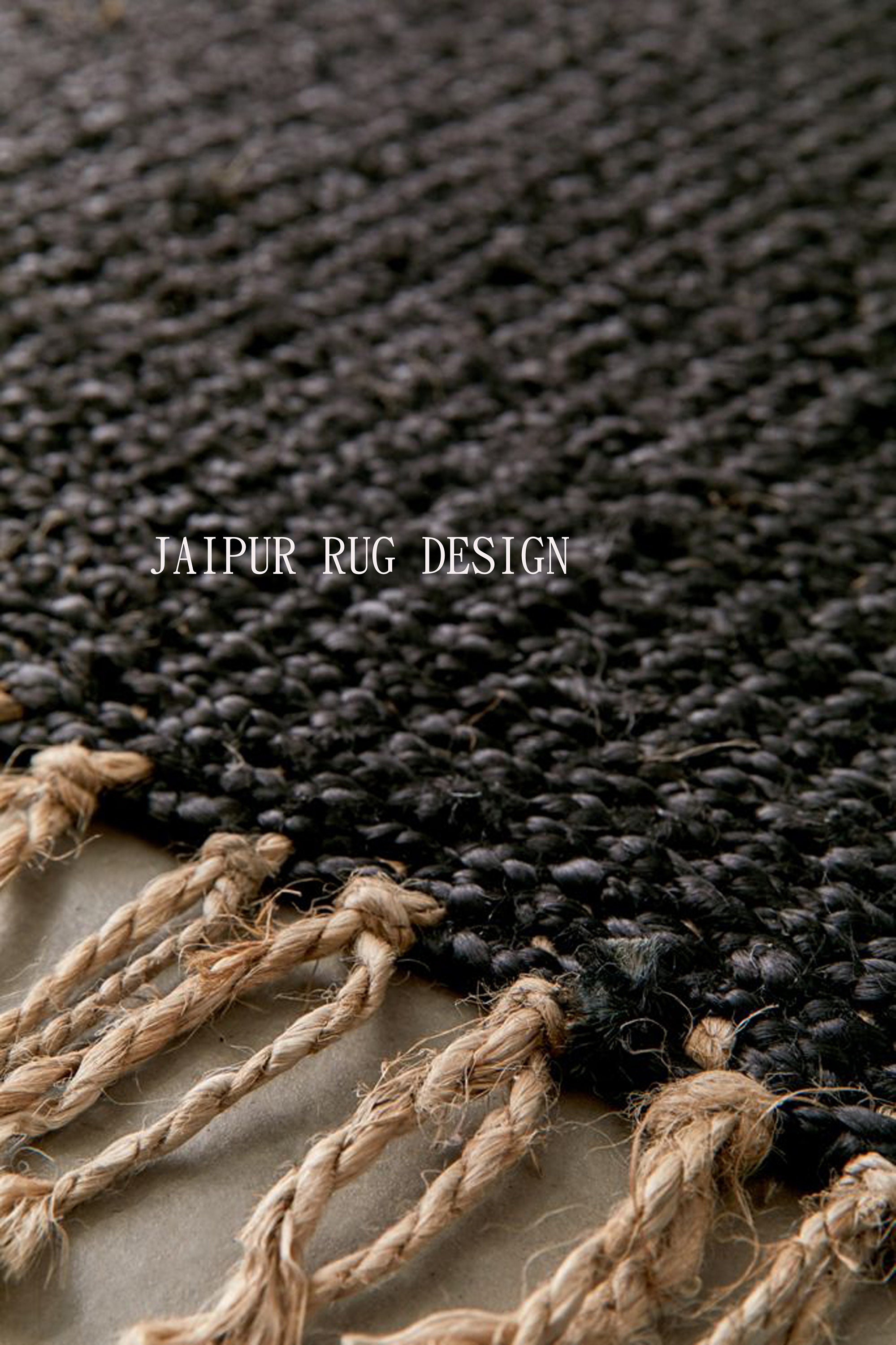 8x10 Feet Jute Braided Black Rug Area Rug Floor Rug - Etsy