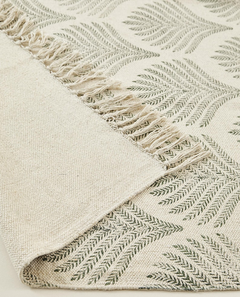 8X10 FEET Cotton rug / block printed rug / carpet area rug | Etsy