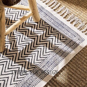 5X8 FEET Cotton Rug / Block Printed Rug / Carpet Area Rug - Etsy