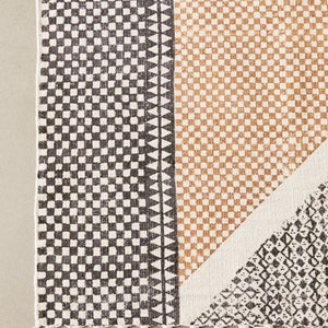 Square Cotton Area Rug, Block Printed Rug / Carpet, Area Rug 4X4 Feet ...