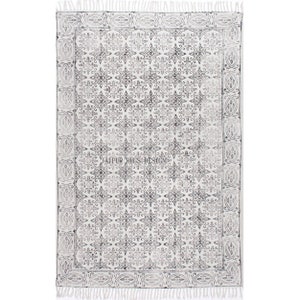 Square Cotton Area Rug, Block Printed Rug / Carpet, Area Rug 4X4 Feet ...