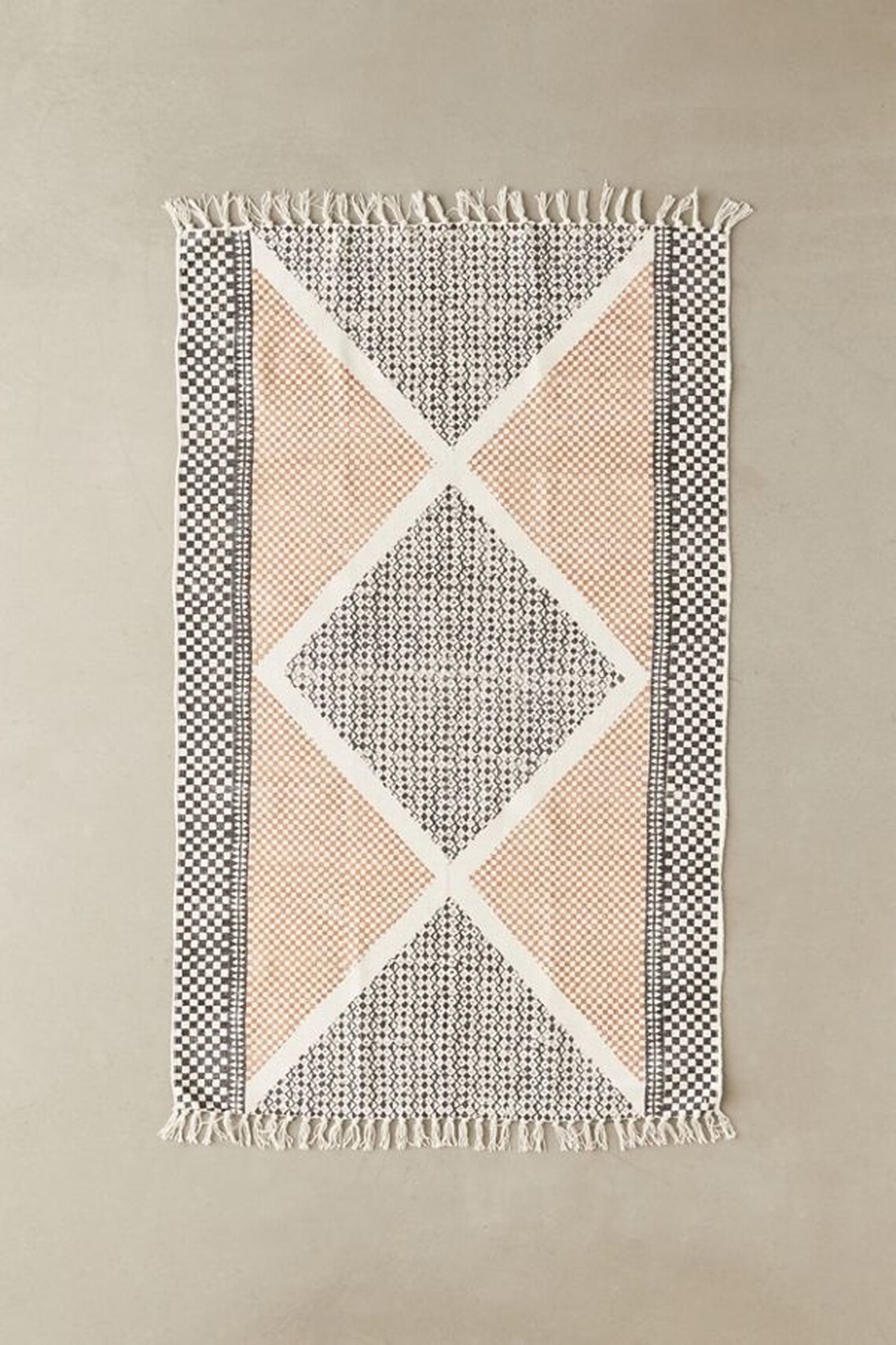 Square Cotton Area Rug Block Printed Rug / Carpet Area Rug - Etsy