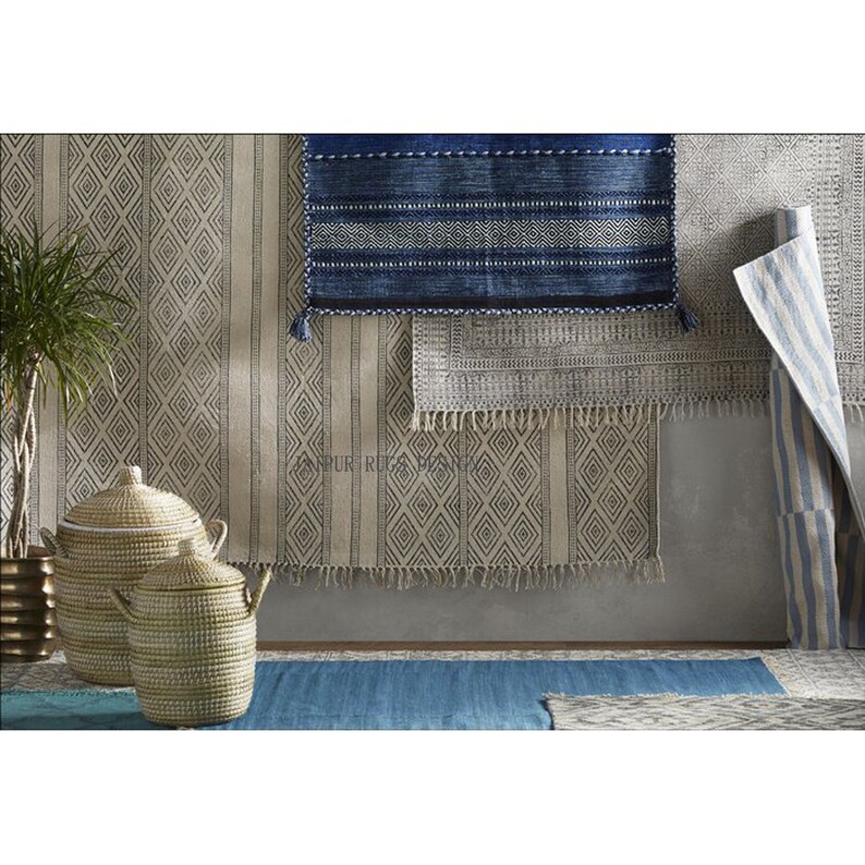 5X8 FEET Cotton Rug / Block Printed Rug / Carpet Area Rug - Etsy