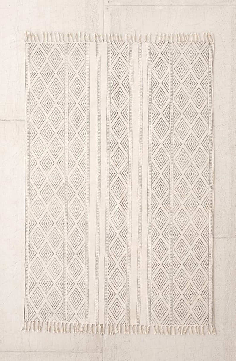 5X8 FEET Cotton Rug / Block Printed Rug / Carpet Area Rug - Etsy