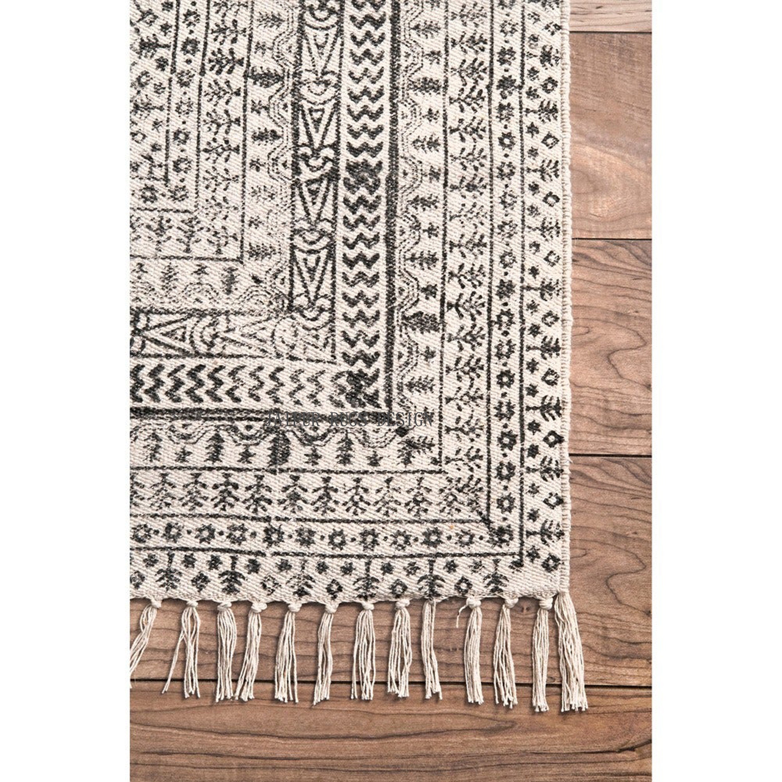 8X10 FEET Cotton Rug / Block Printed Rug / Carpet Area Rug - Etsy