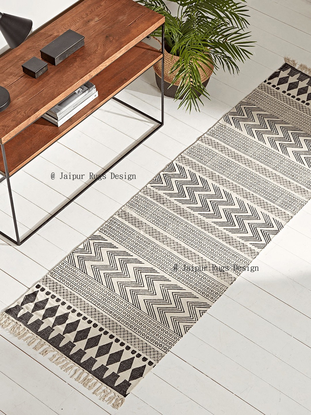 2x6 Ft Cotton Rug Runner / Yoga Mat / Kitchen Runner / Stair Runner ...