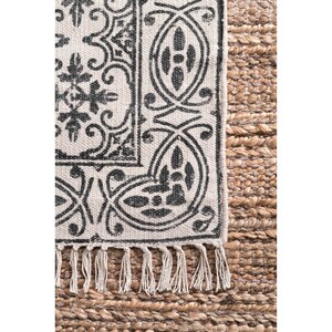 Square Cotton Area Rug, Block Printed Rug / Carpet, Area Rug 4X4 Feet ...