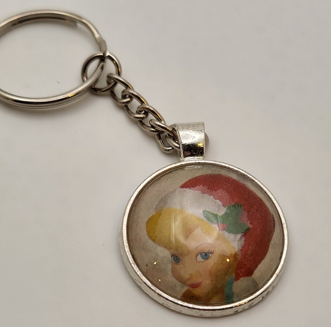 Tinkerbell Christmas Santa Keychain Comic Pendant Unique Handmade - Etsy