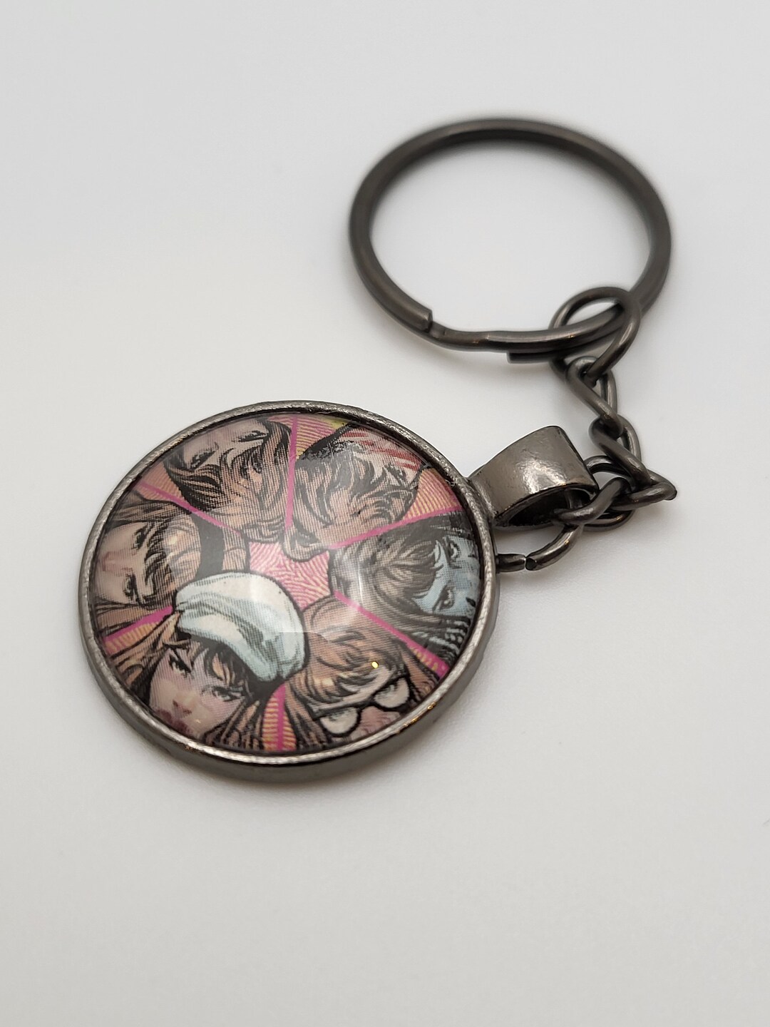 Keychain Comic Pendant Unique Handmade - Etsy
