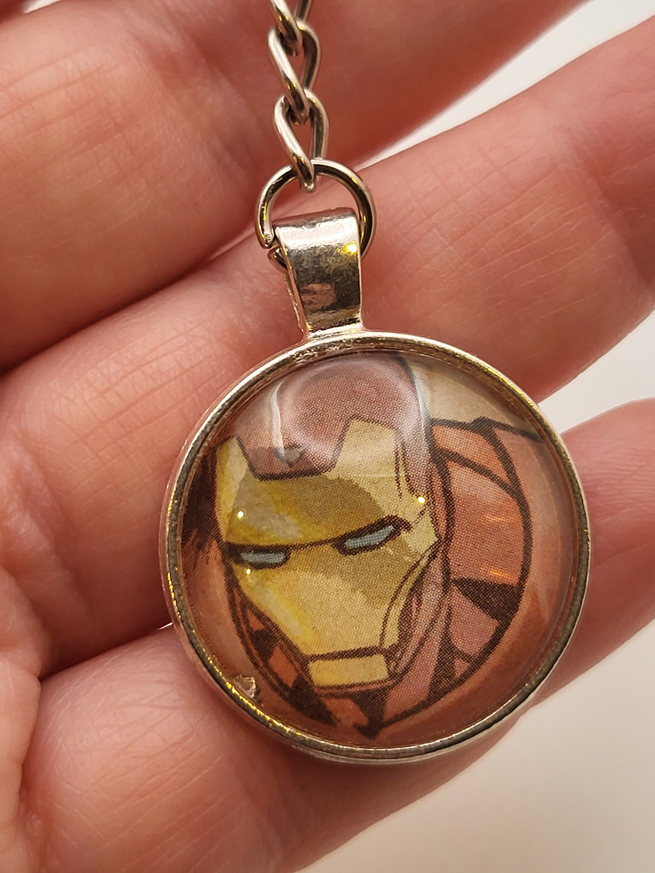 Iron Man Keychain Comic Pendant Unique Handmade - Etsy