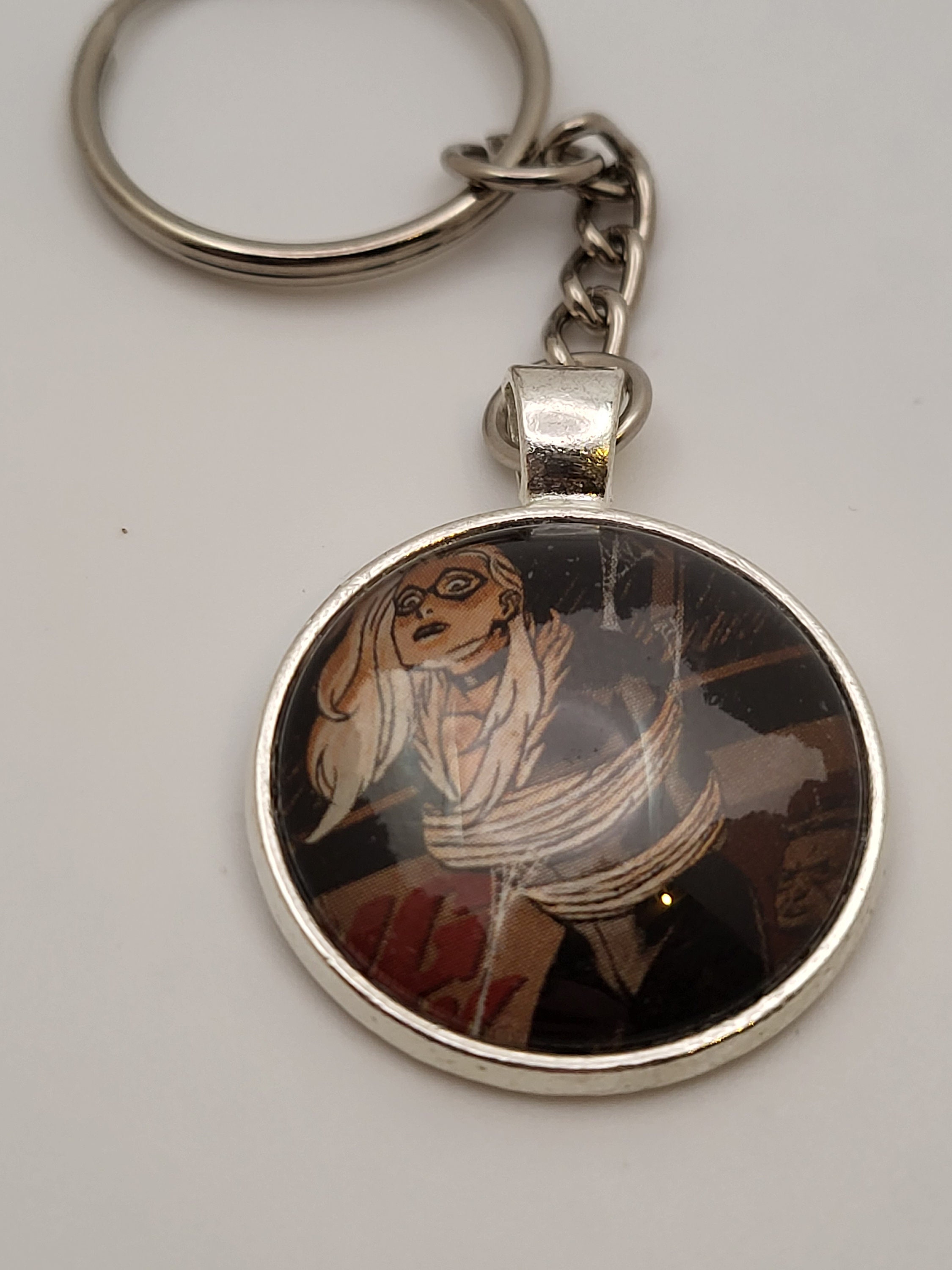 Black Cat Keychain Comic Pendant Unique Handmade - Etsy