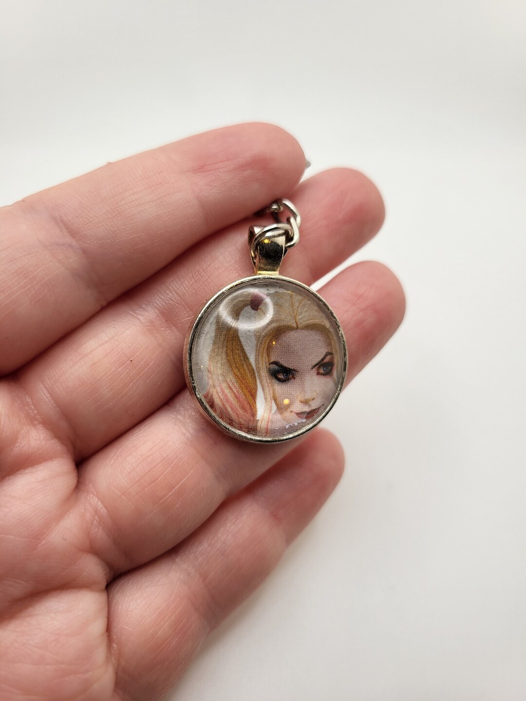 Harley Quinn Keychain Comic Pendant Unique Handmade - Etsy
