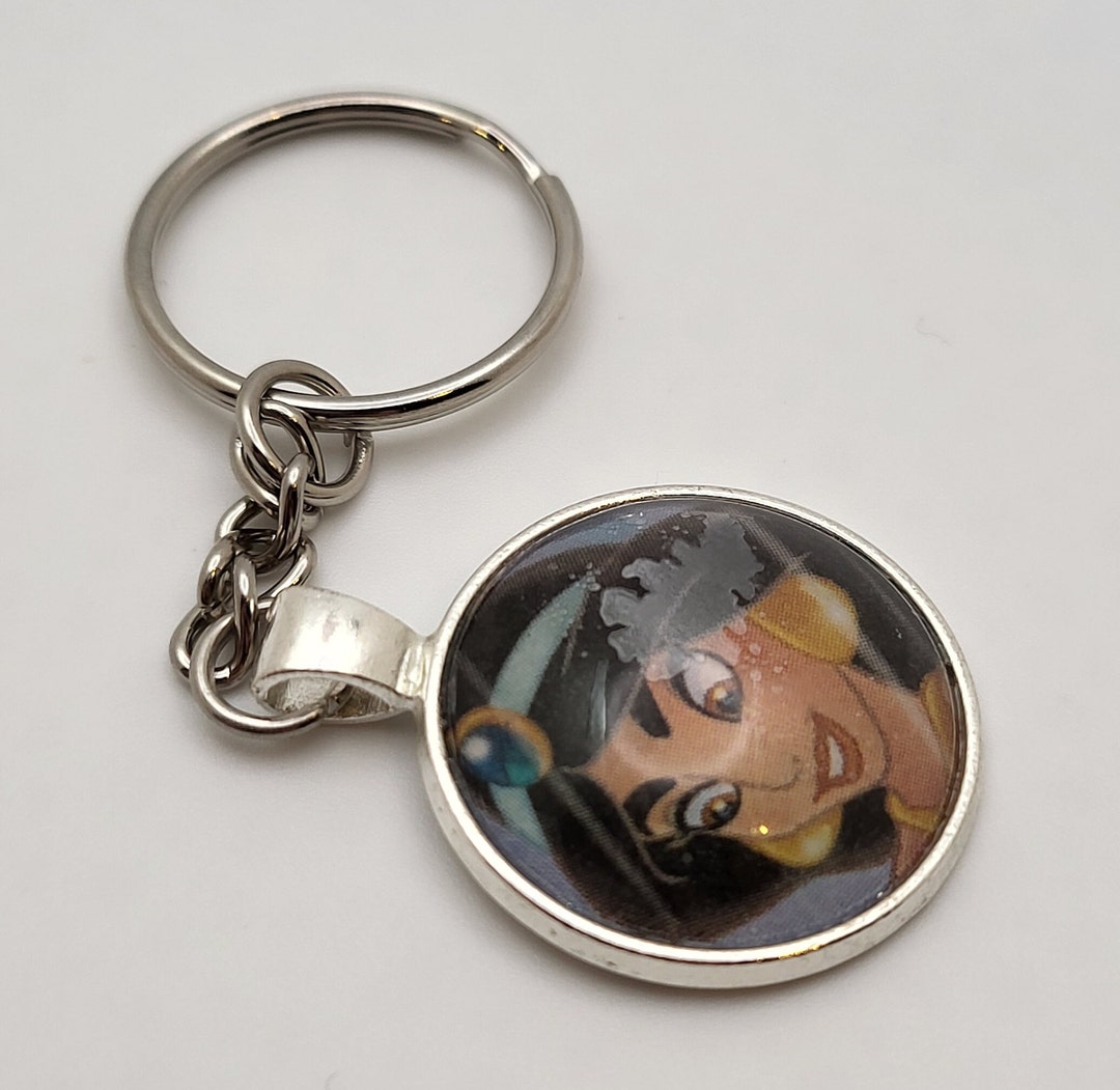 Princess Keychain Comic Pendant Unique Handmade - Etsy