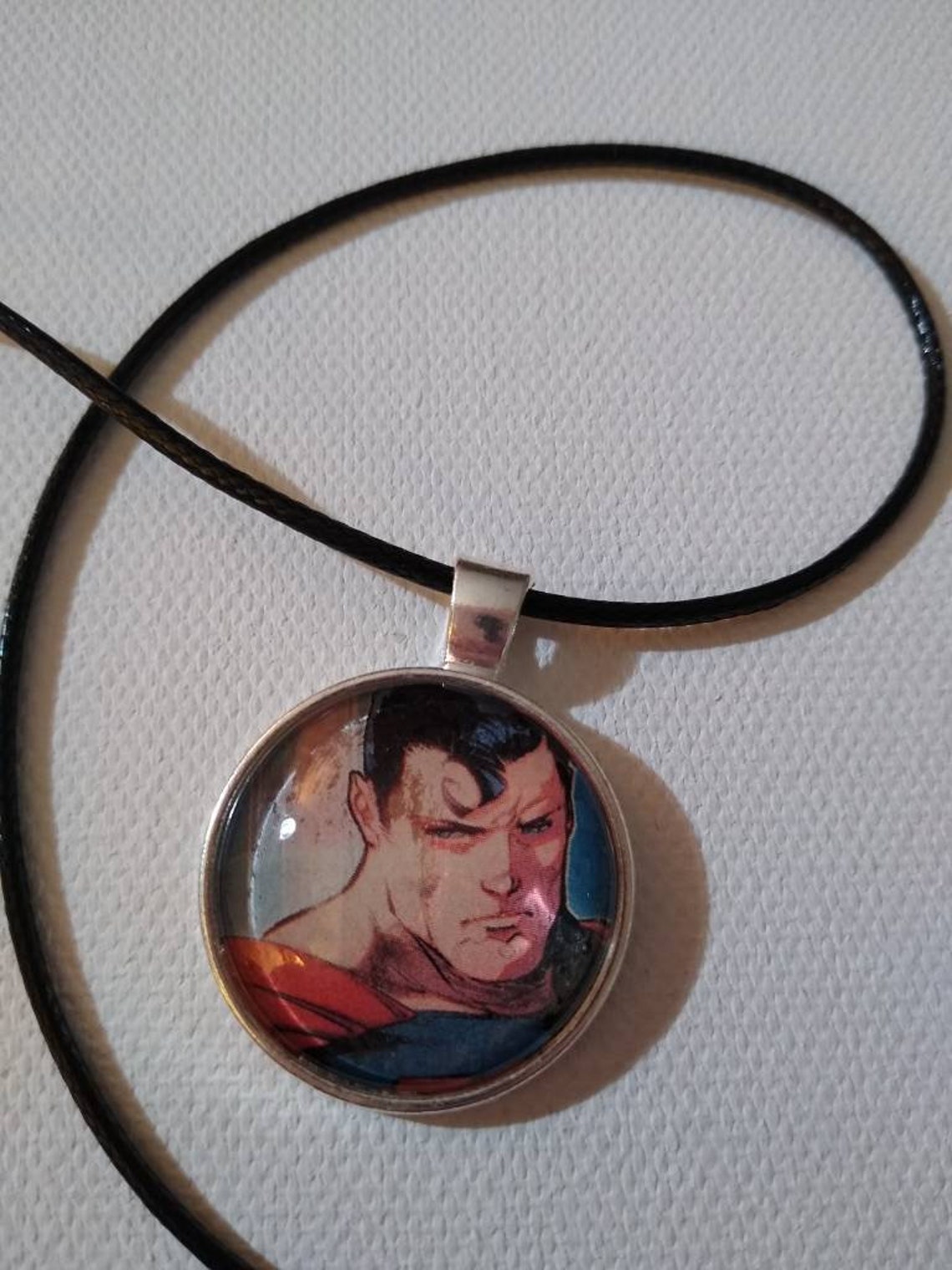 Superman Comic Pendant Necklace - Etsy