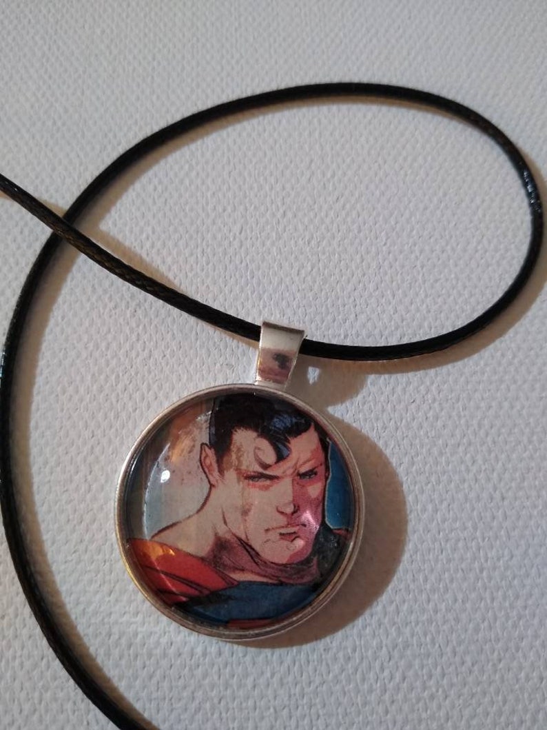 Superman Comic Pendant Necklace - Etsy