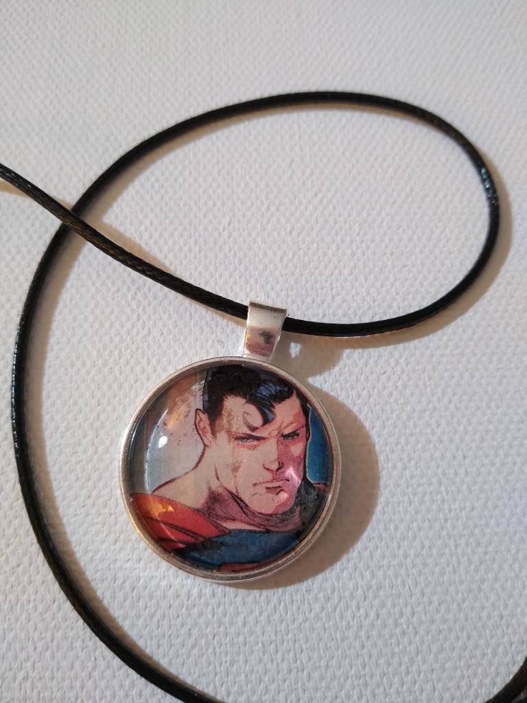 Superman Comic Pendant Necklace - Etsy