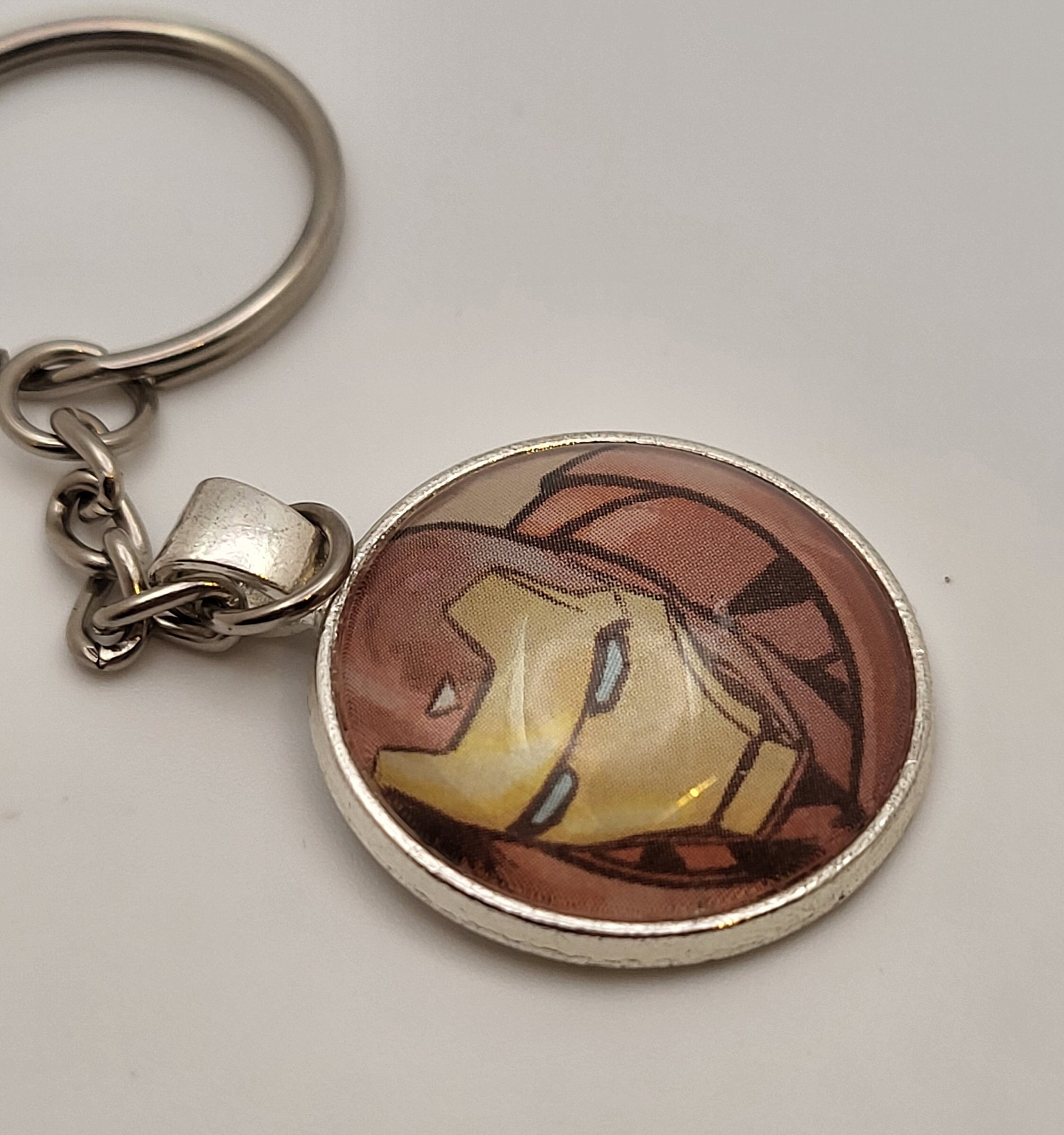 Iron Man Keychain Comic Pendant Unique Handmade - Etsy
