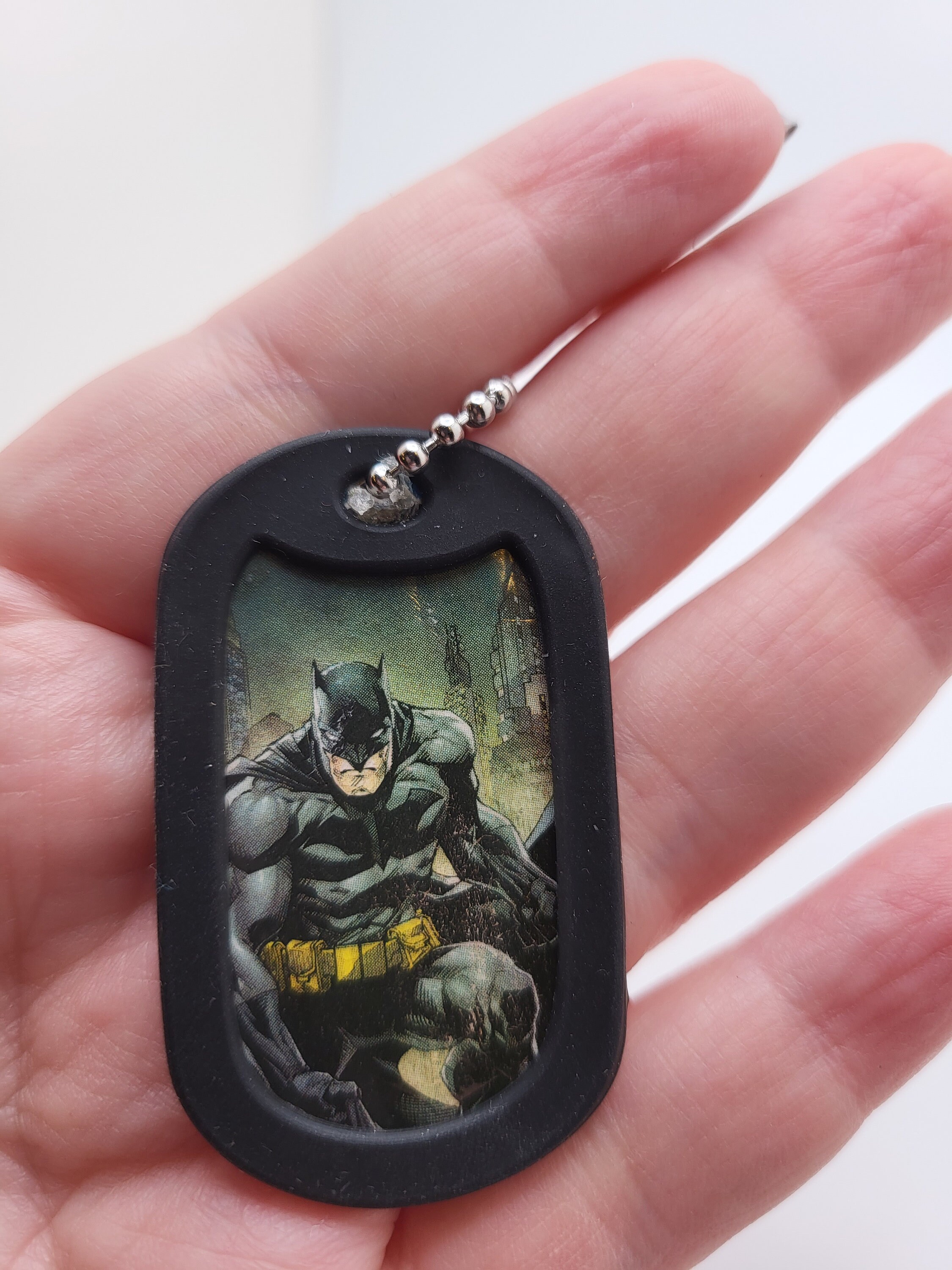 Batman Catwoman Dog Tag Comic Double Sided Unique Handmade - Etsy