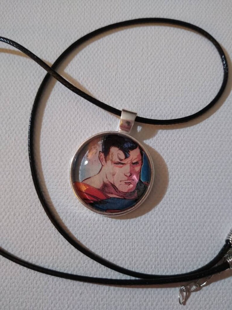 Superman Comic Pendant Necklace - Etsy