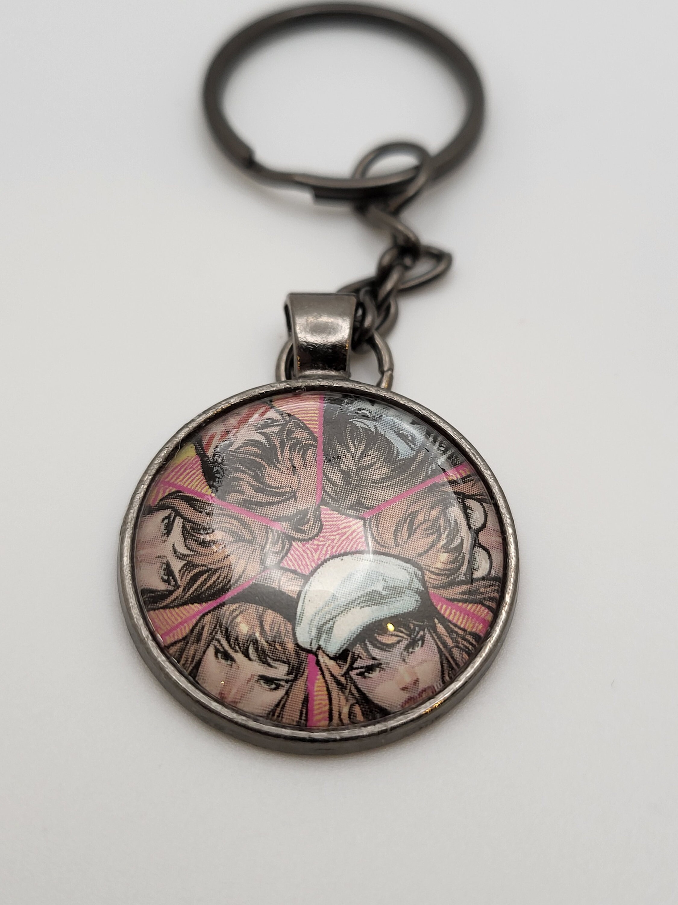 Keychain Comic Pendant Unique Handmade - Etsy