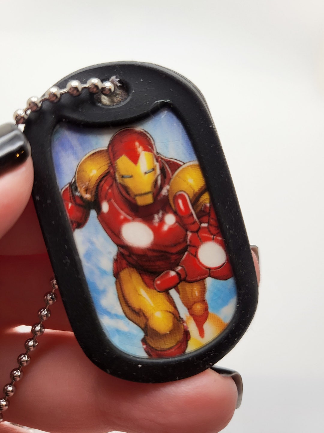 Iron Man Dog Tag Comic Double Sided Unique Handmade - Etsy