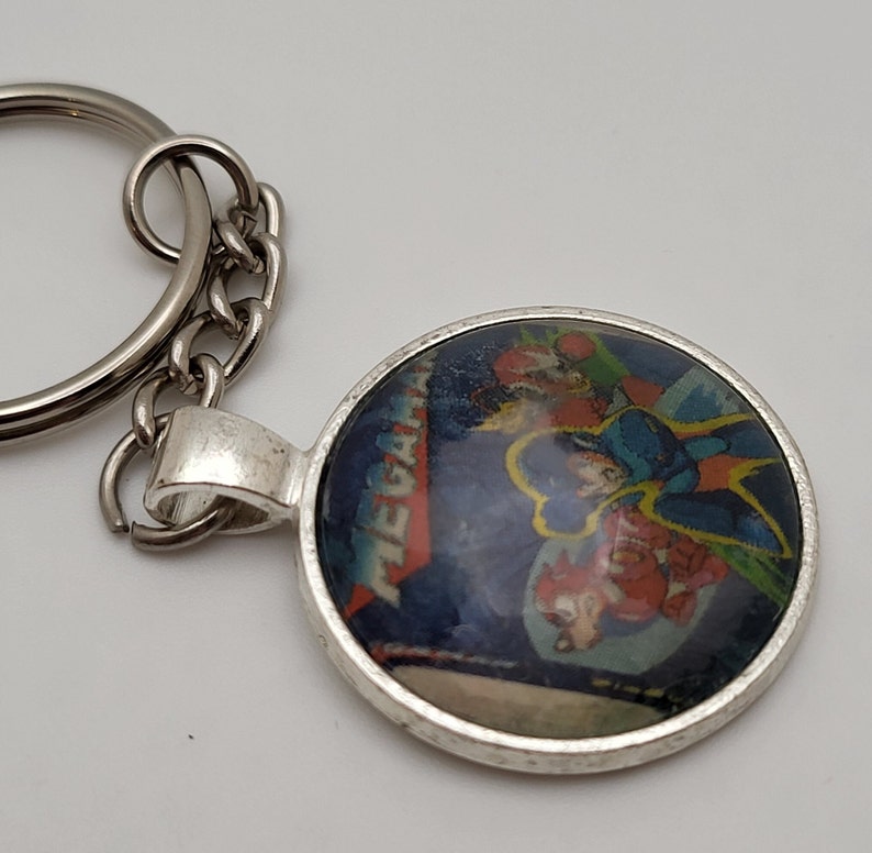 Megaman Keychain Comic Pendant Unique Handmade - Etsy