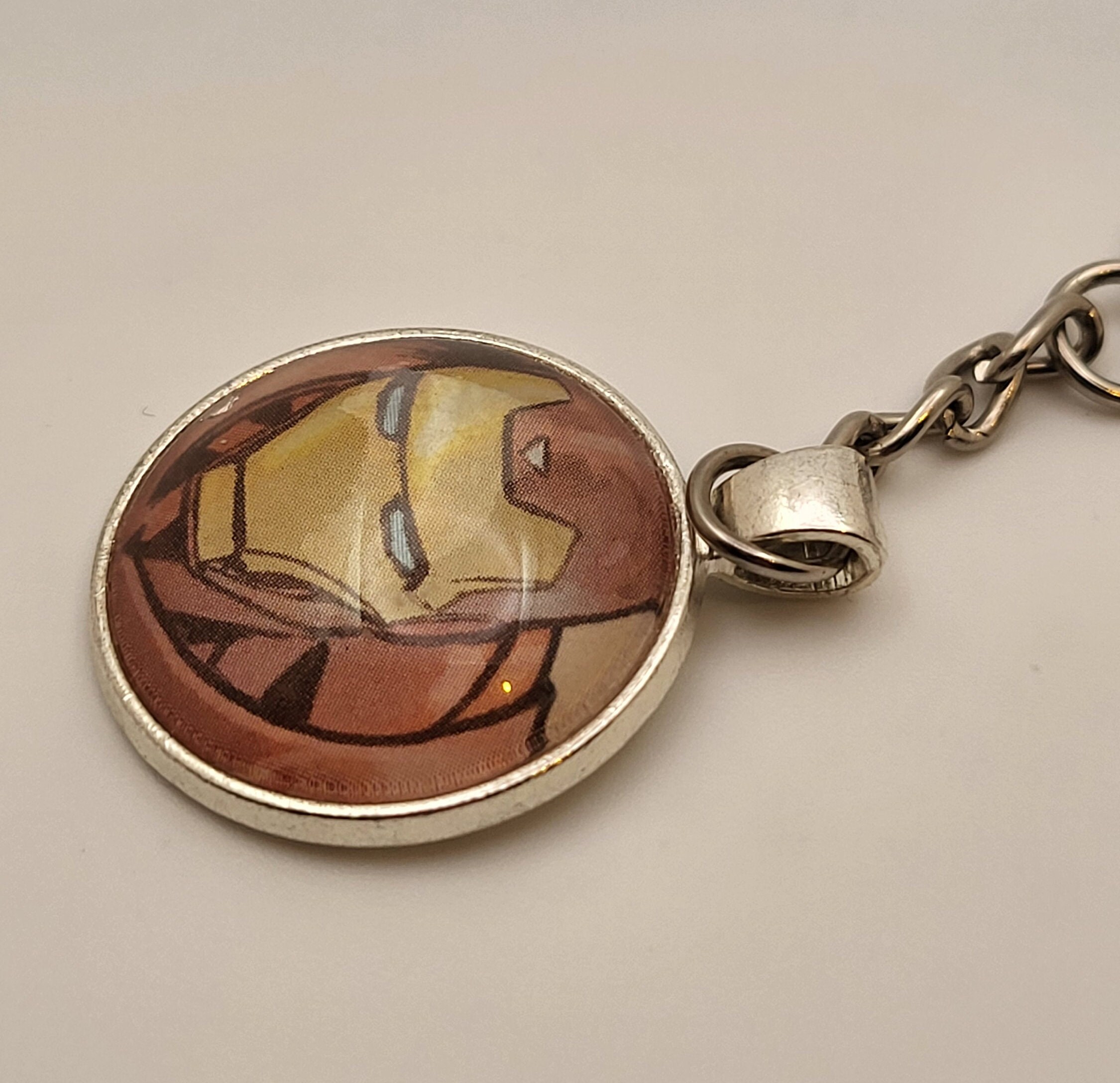 Iron Man Keychain Comic Pendant Unique Handmade - Etsy
