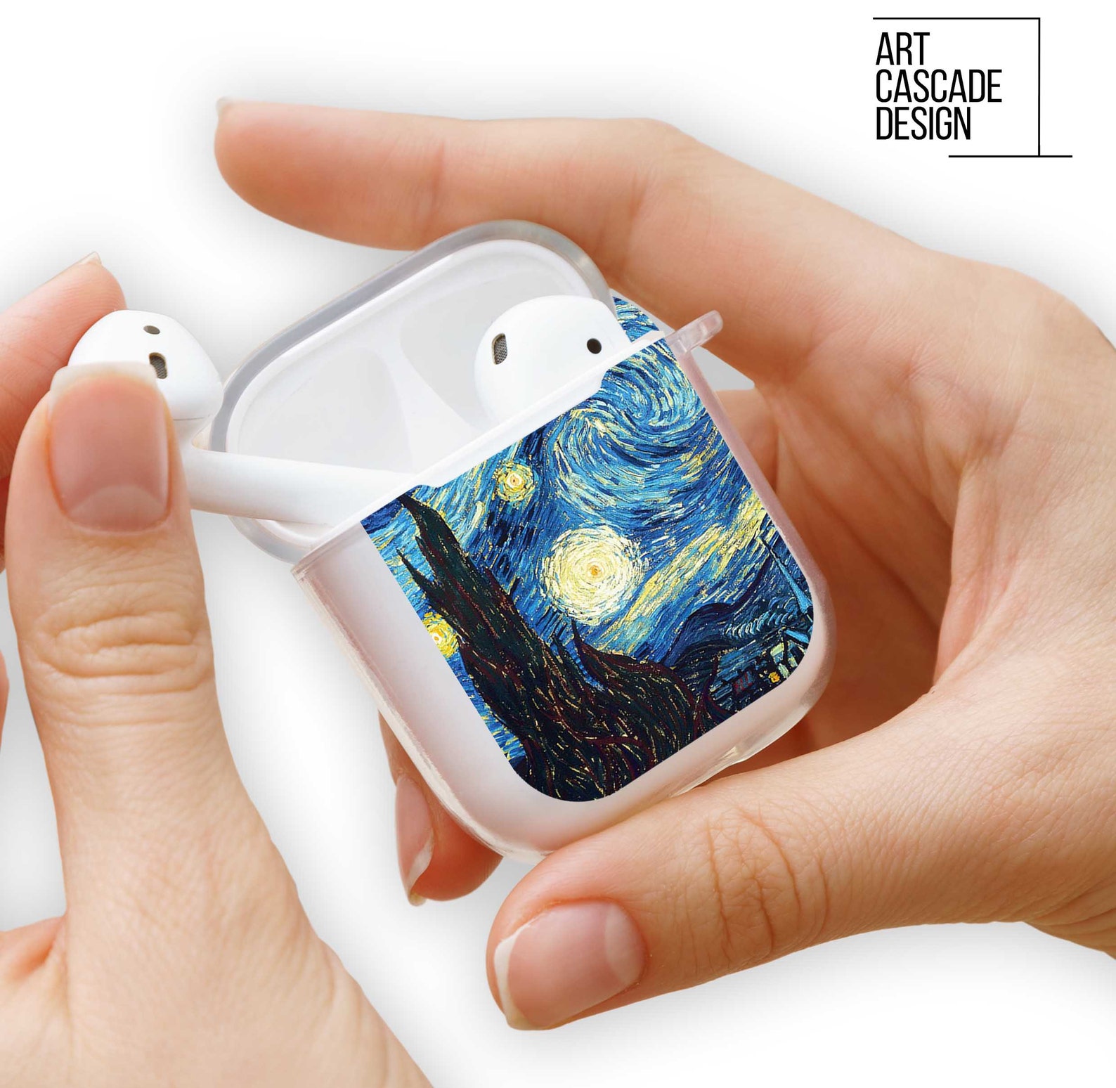 Painting Airpods Pro Case Starry Night Airpod Case Clear Van - Etsy