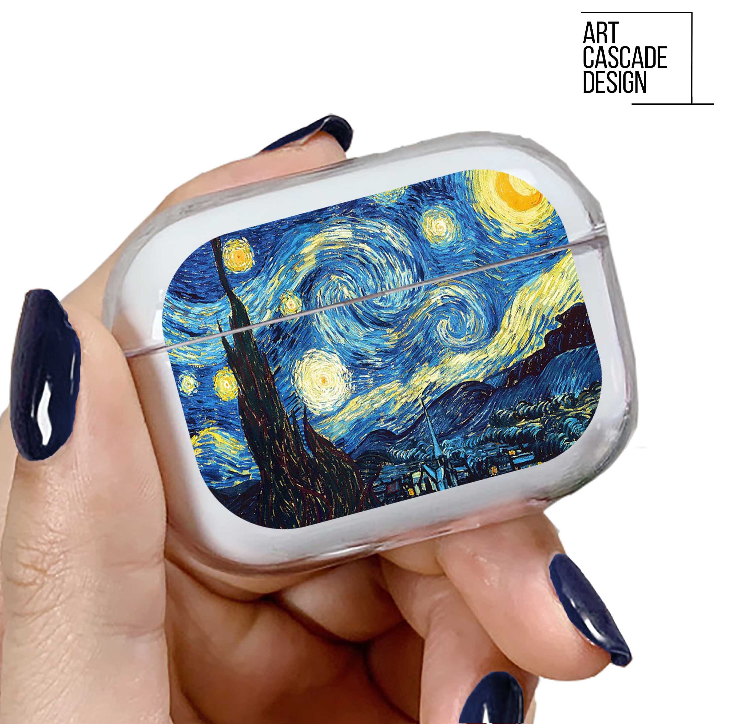 Painting Airpods Pro Case Starry Night Airpod Case Clear Van - Etsy