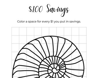 100 Dollar Savings Flower Coloring Page Personal Finance Money ...