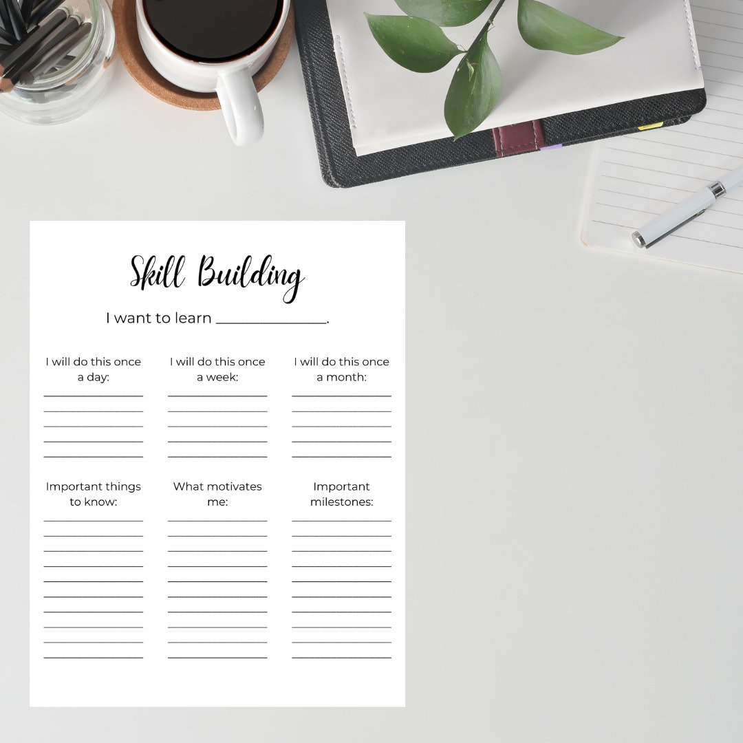 Skill Building Printable Motivational Journaling Page for Hobby School ...